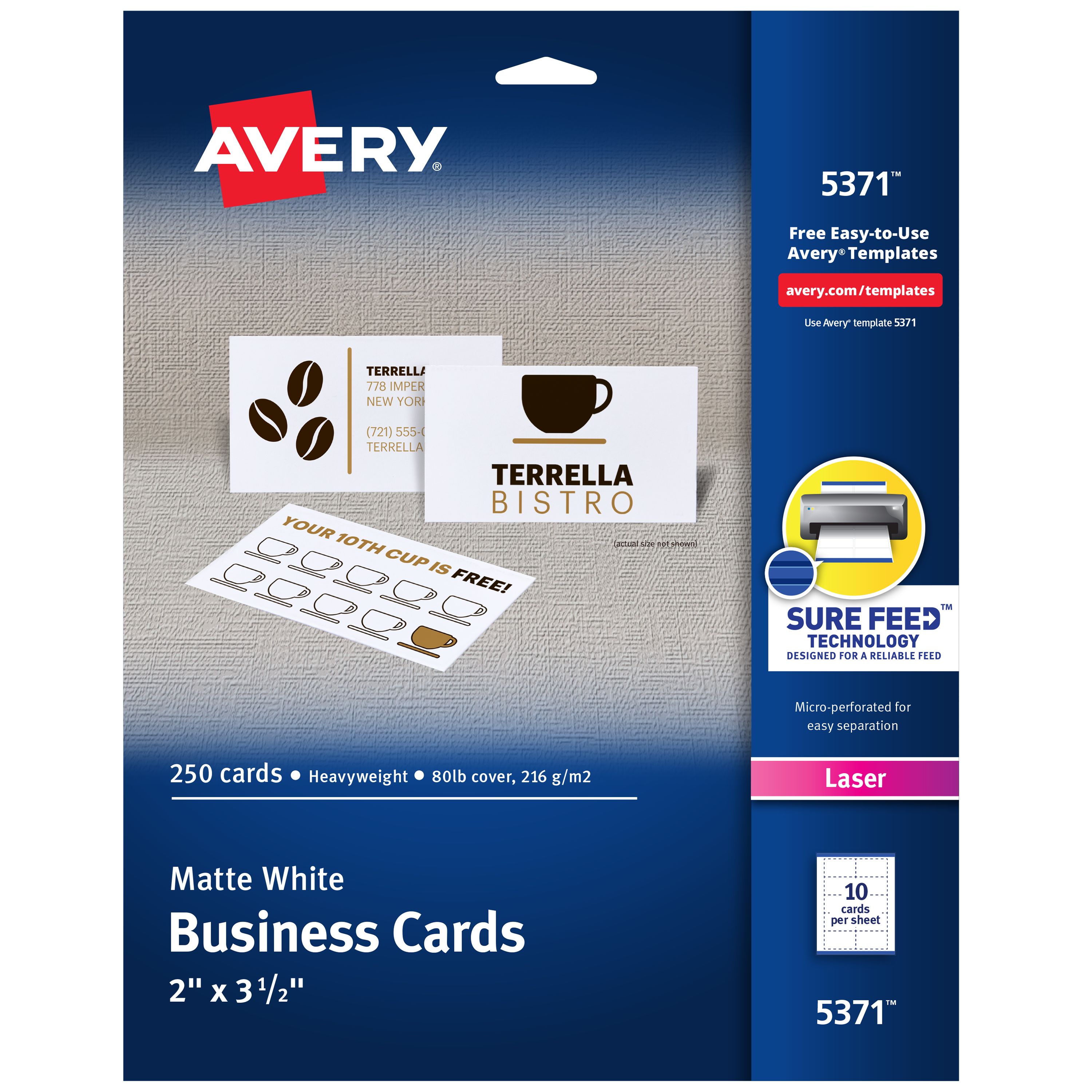 Business Cards with Sure Feed 5371 | Avery | Avery